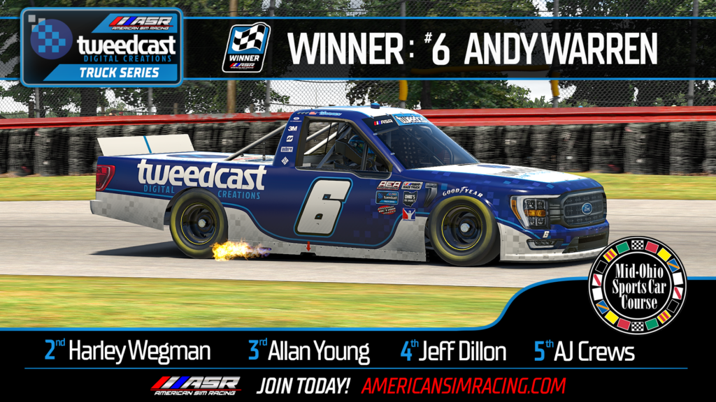 Warren Takes Dominating Win at Mid Ohio! - American Sim Racing