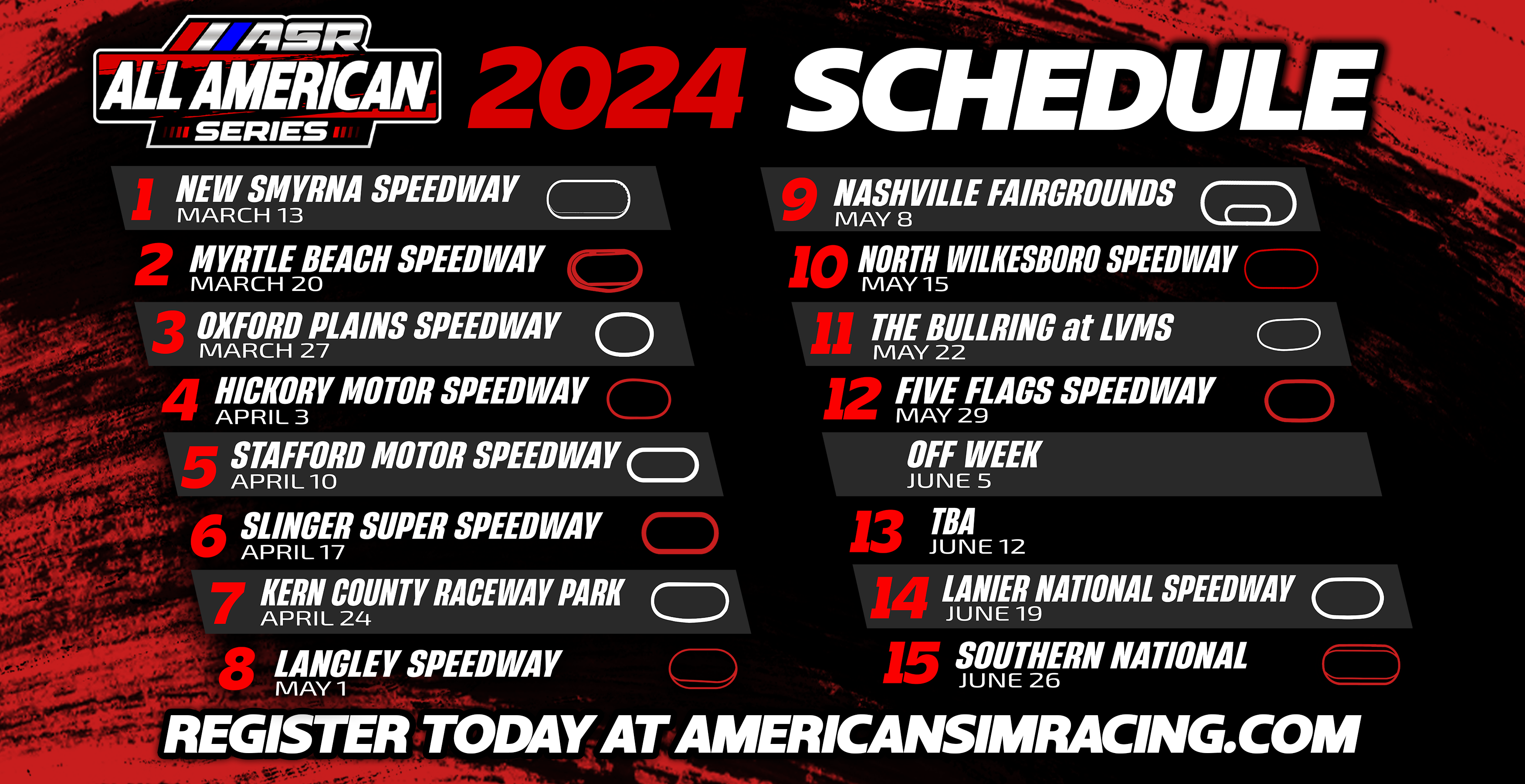 The 2024 ASR All American Series Schedule is here!!! - American Sim Racing